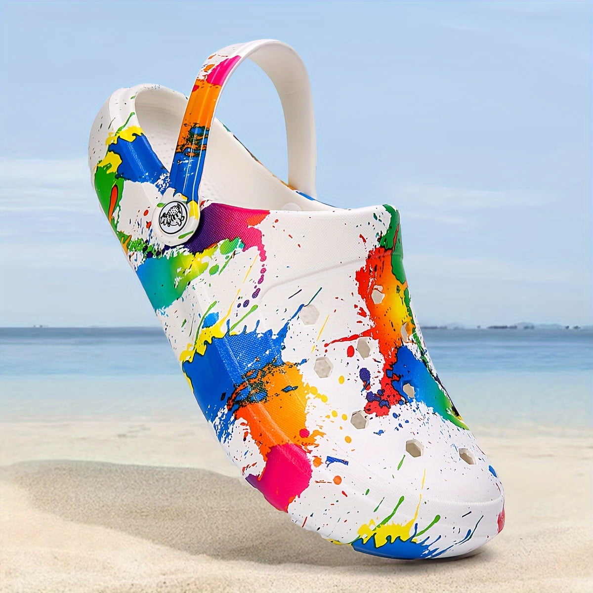 Women's Tie-dye Pattern Clogs, Non-slip Summer Beach Slides, Slip On ...