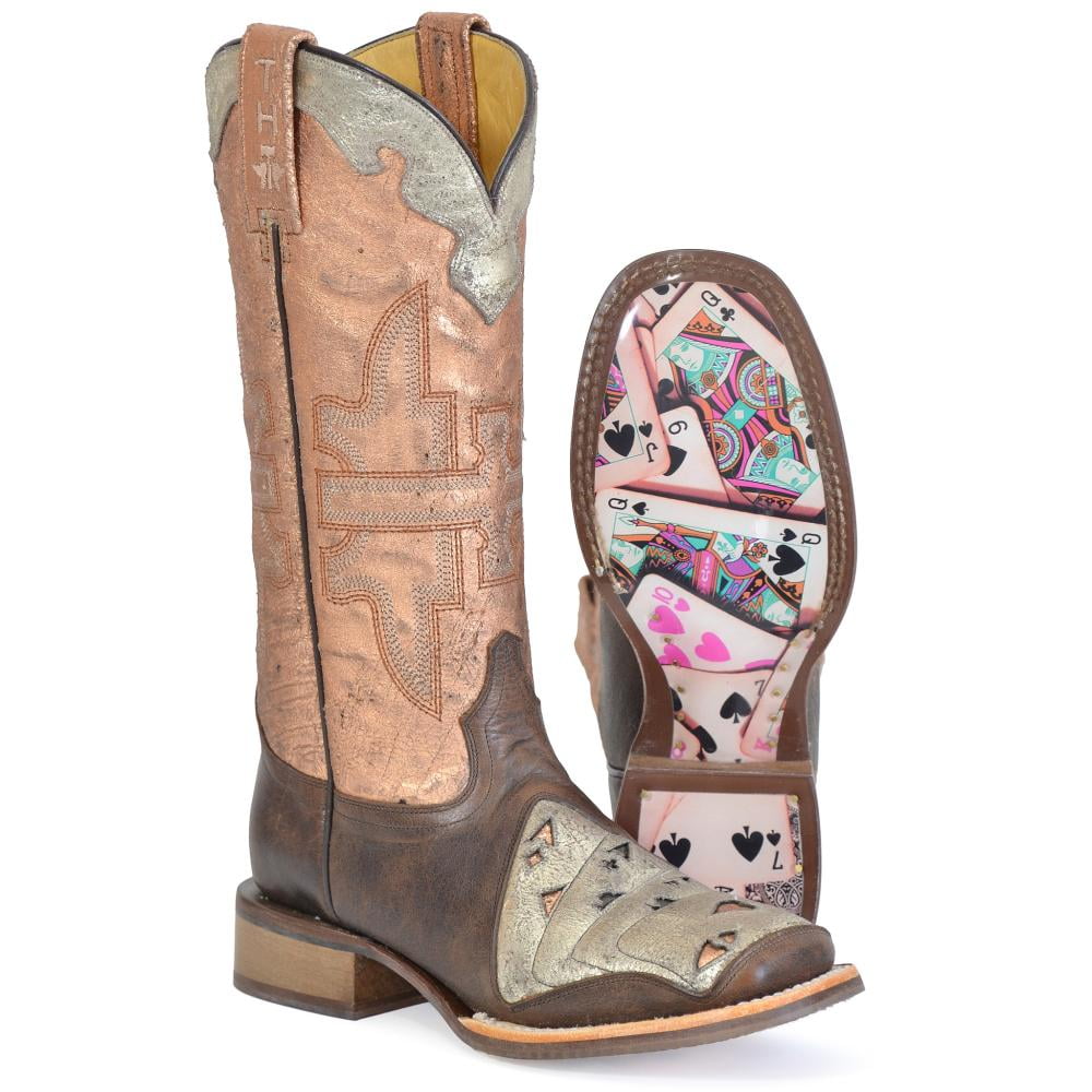 Women's Tin Haul Four of a Kind Boots with Pick a Card Sole Handcrafted ...