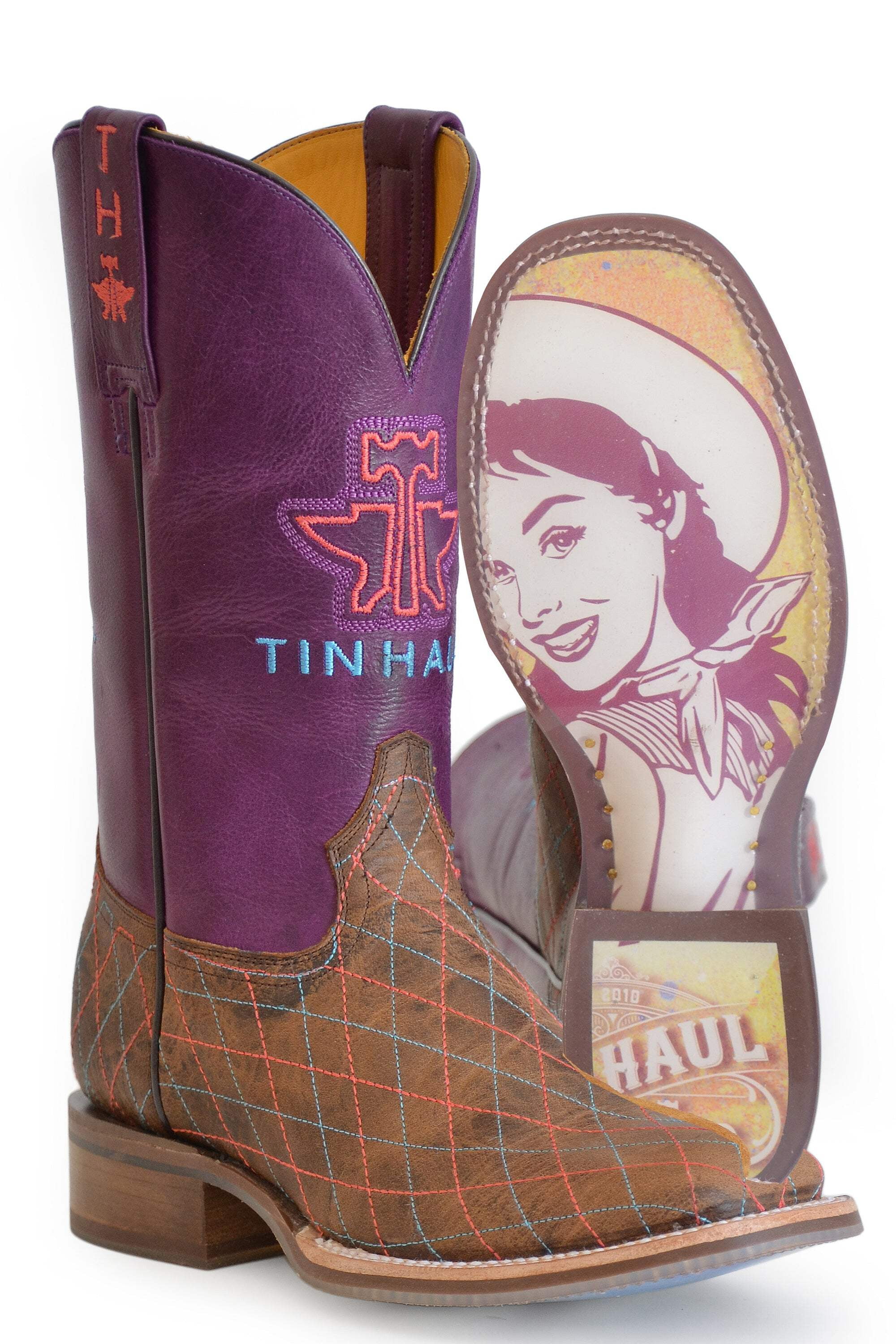 Women's Tin Haul Rodeo Sweetheart Boots with Retro Cowgirl Sole ...