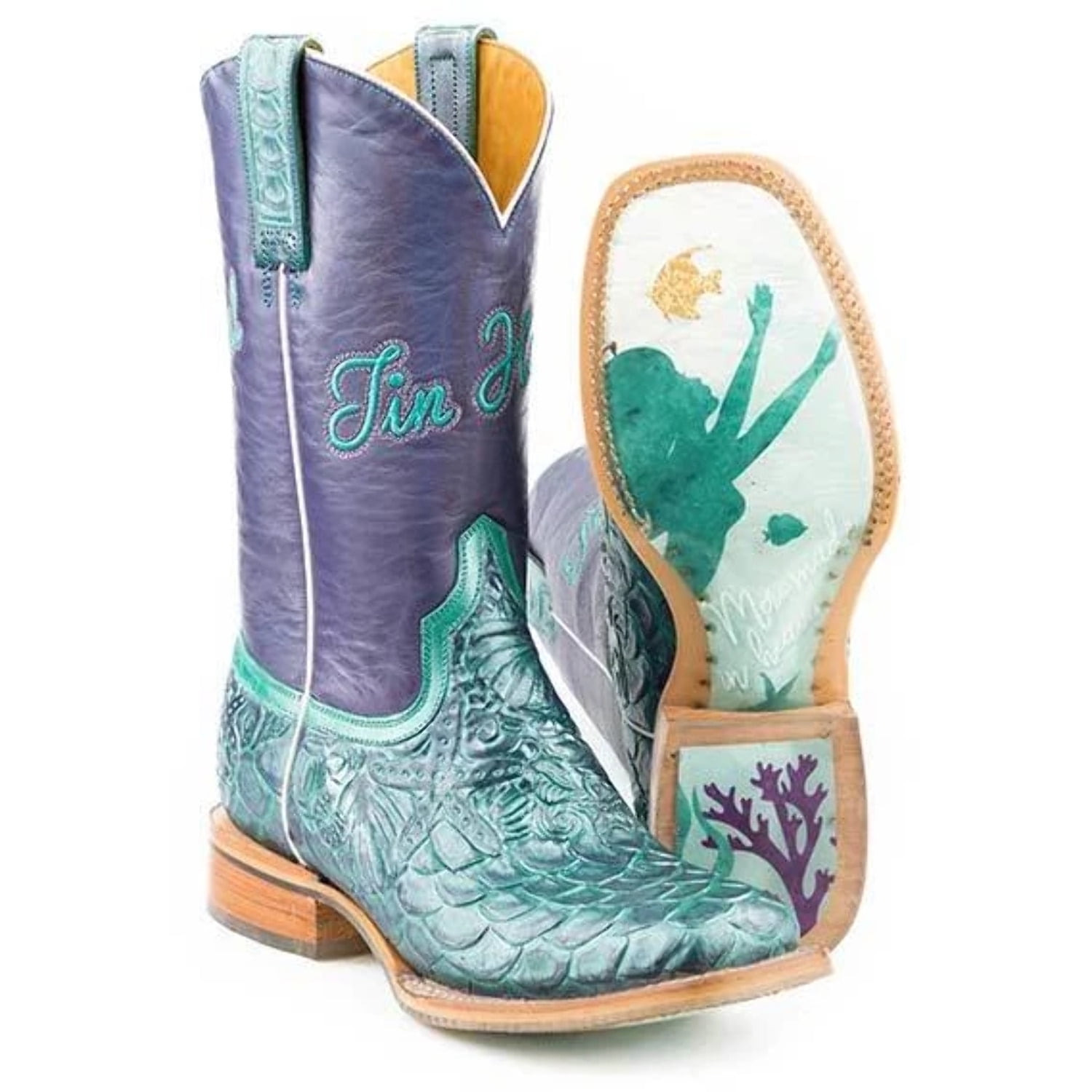 Women?s Tin Haul Under The Sea Boots With Mer-Made Sole Handcrafted ...