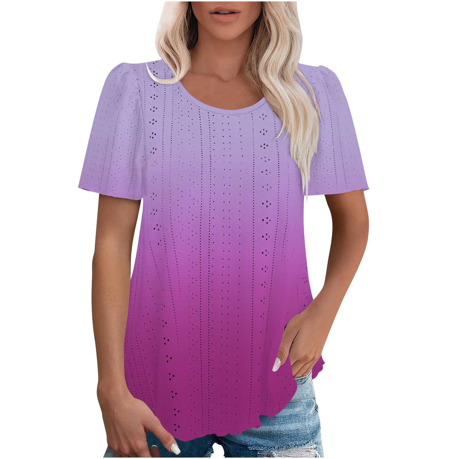 Women's Tops Casual Loose Fit Crop Tops With Words Funny Tshirts Shirts ...