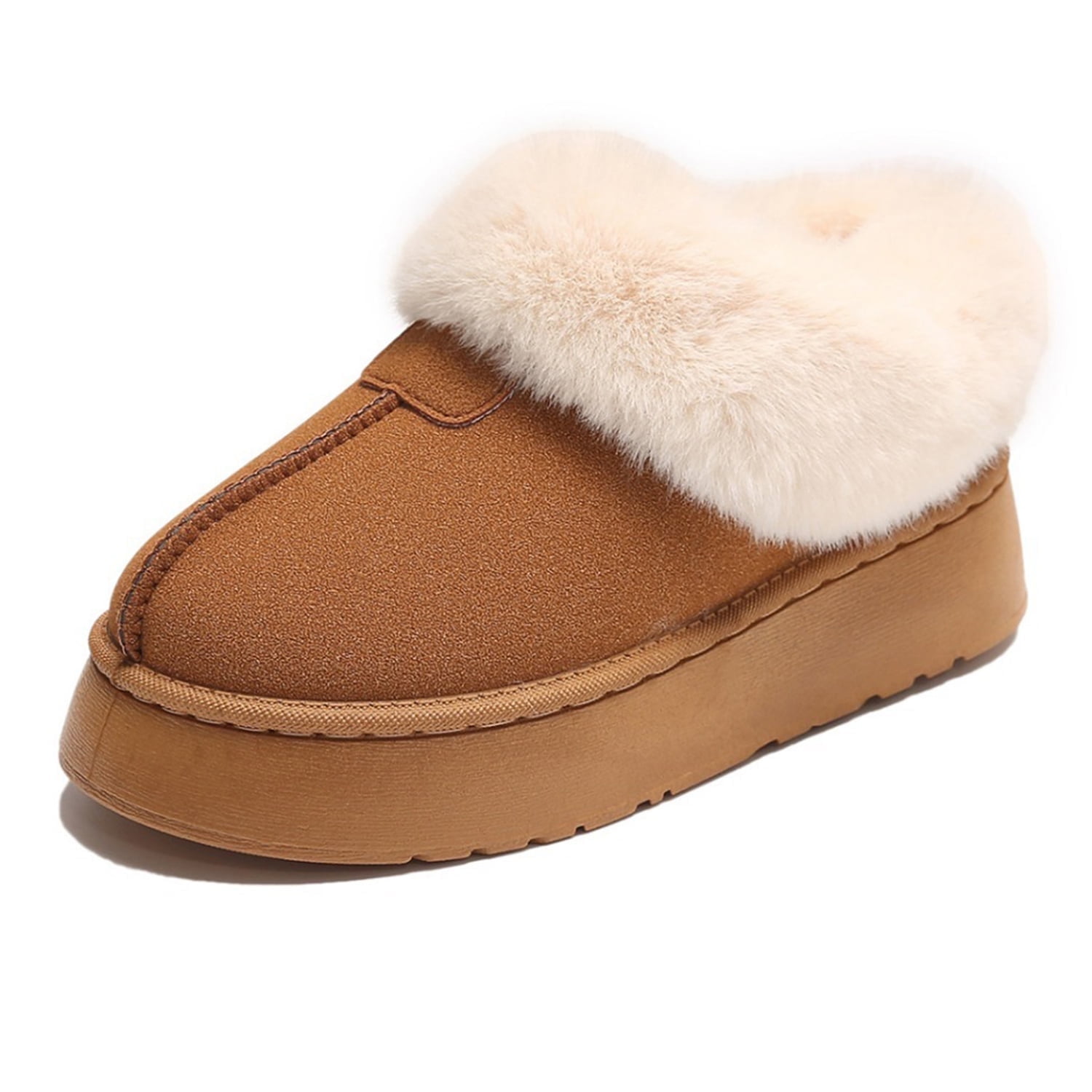Elecsop Slippers for Women, Warm Fuzzy Winter Boots for Women, Suede ...