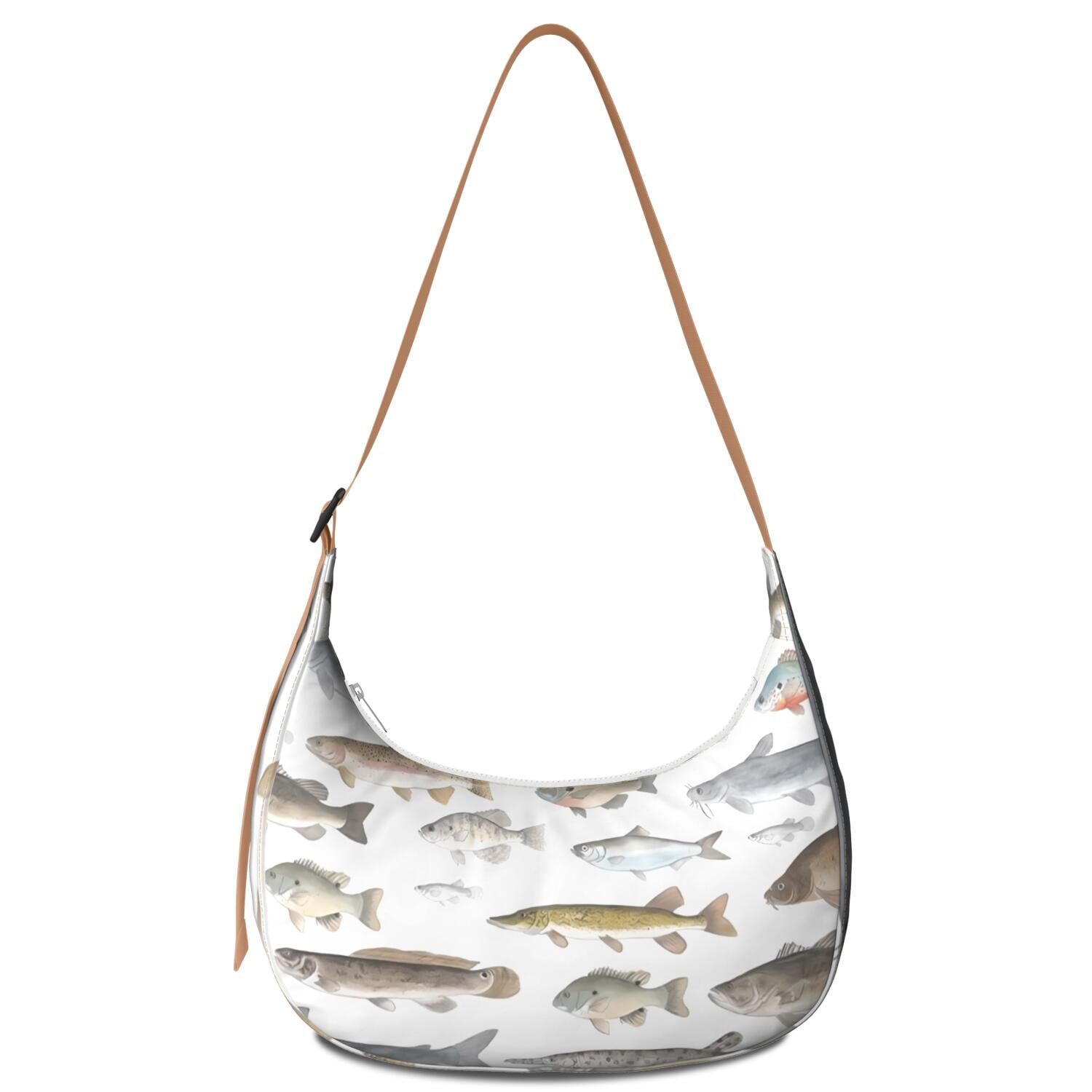 Women’s Tropical Fish Shoulder Bag – Artistic Marine Life Print, Water ...