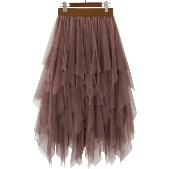 Gbsyewxs Womens Mardi Gras Skirts Layered Tutu Midi Skirt High Waist ...