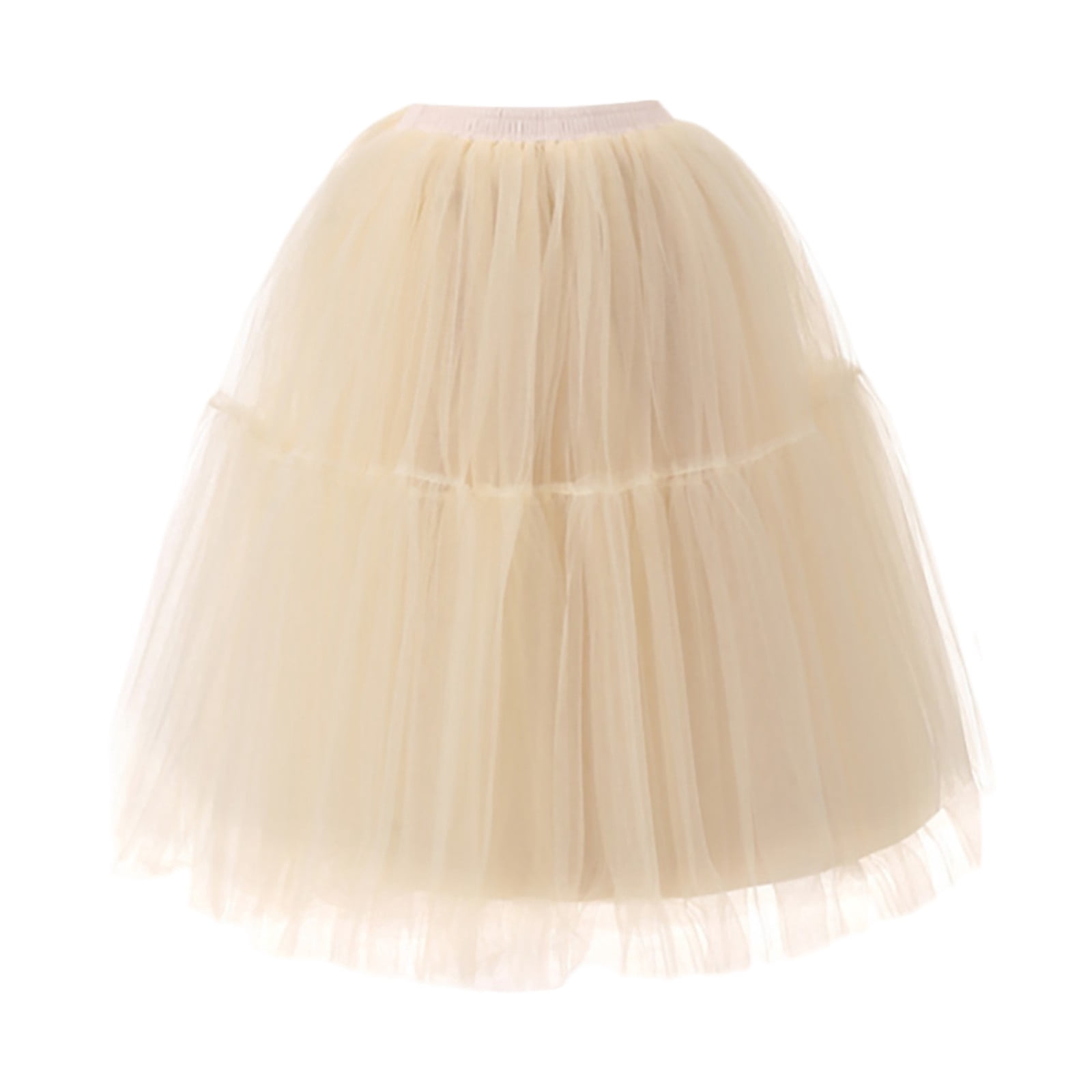 Women's Tulle Skirts Princess Soft Ballet Dance Bridesmaid Petticoat ...
