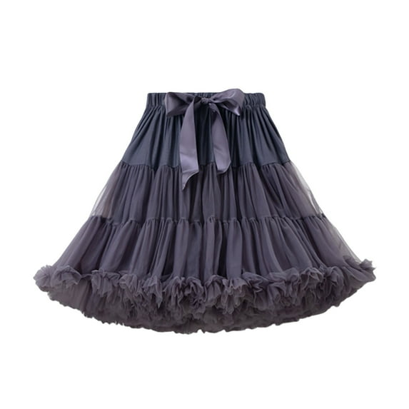 Women's Tulle Tutu Skirt Ultra Full Lolita Princess Dress Versatile ...