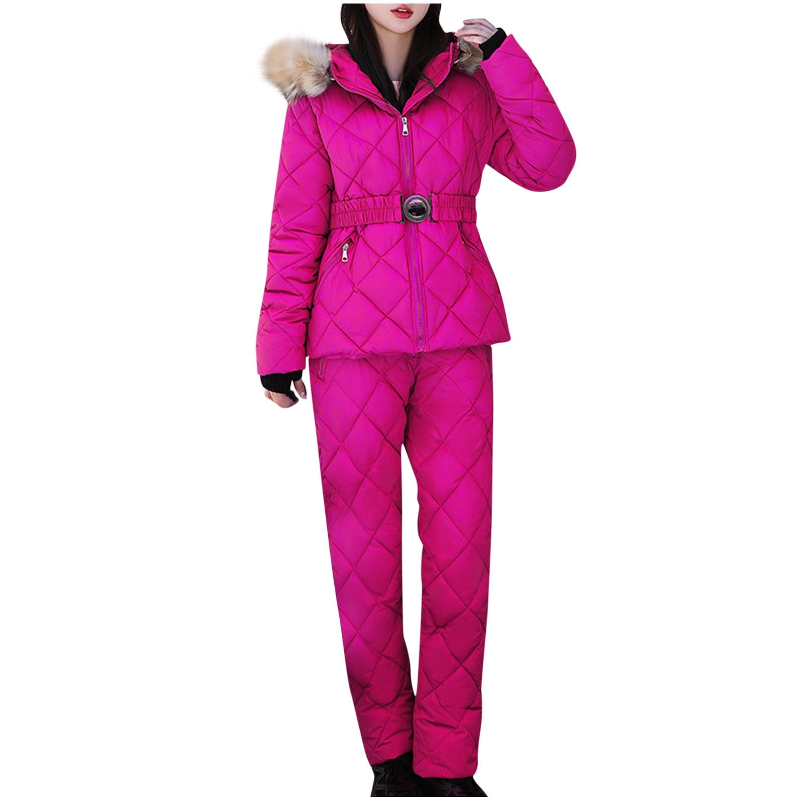 Women's Two Pieces Ski Suits Jumpsuits Warm Outdoor Sports Snowboarding ...