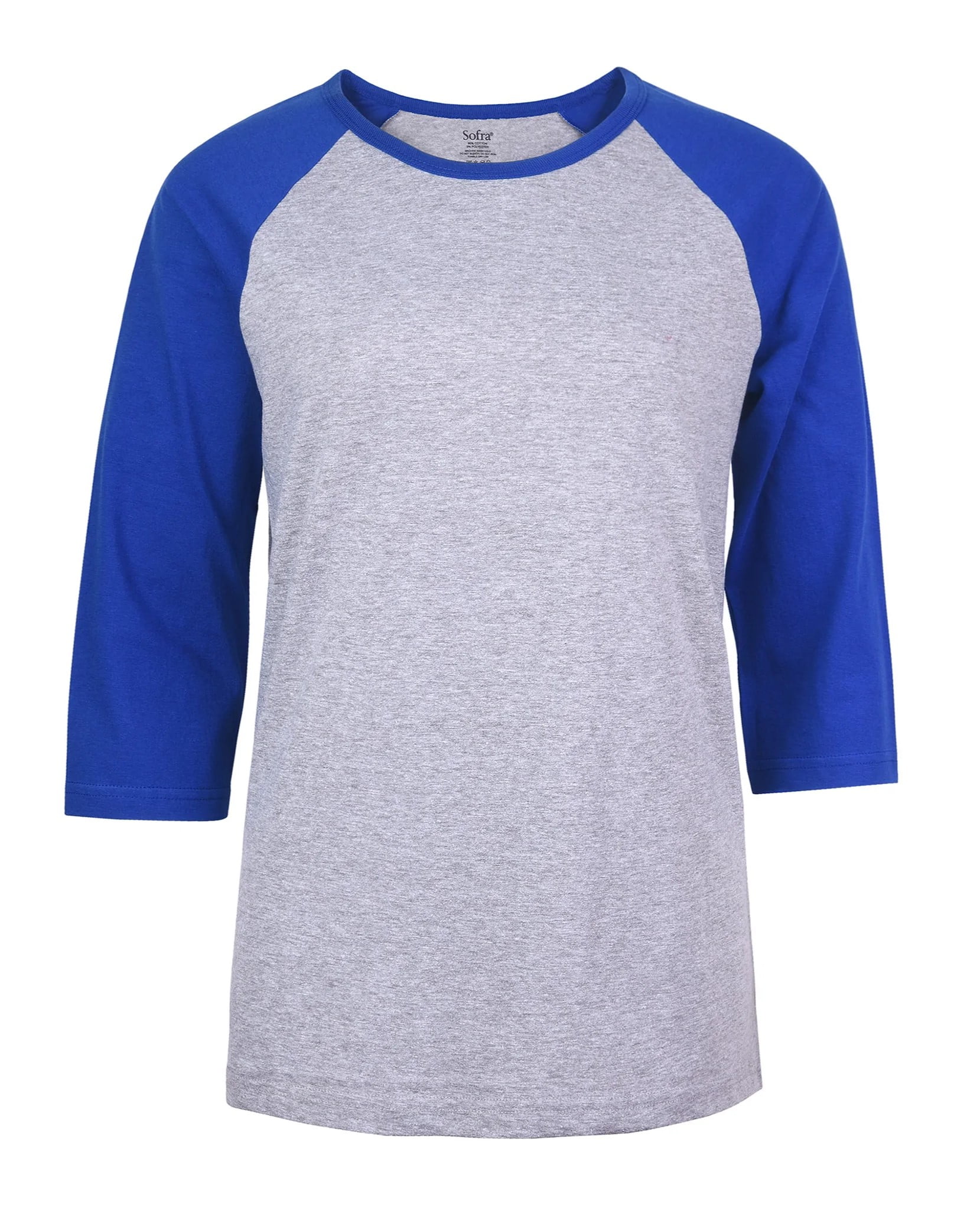 Women's Two Tone 3/4 Sleeve Raglan Baseball Shirt / Baseball Tee, Light ...