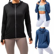 BALEAF Women's Zip Up Sun Shirts SPF UPF 50+ UV Hoodie Jackets Hiking Thumb Holes Lightweight ...