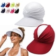 Women's UPF 50+ UV Protection Sun Visor Hat, Lightweight Foldable ...