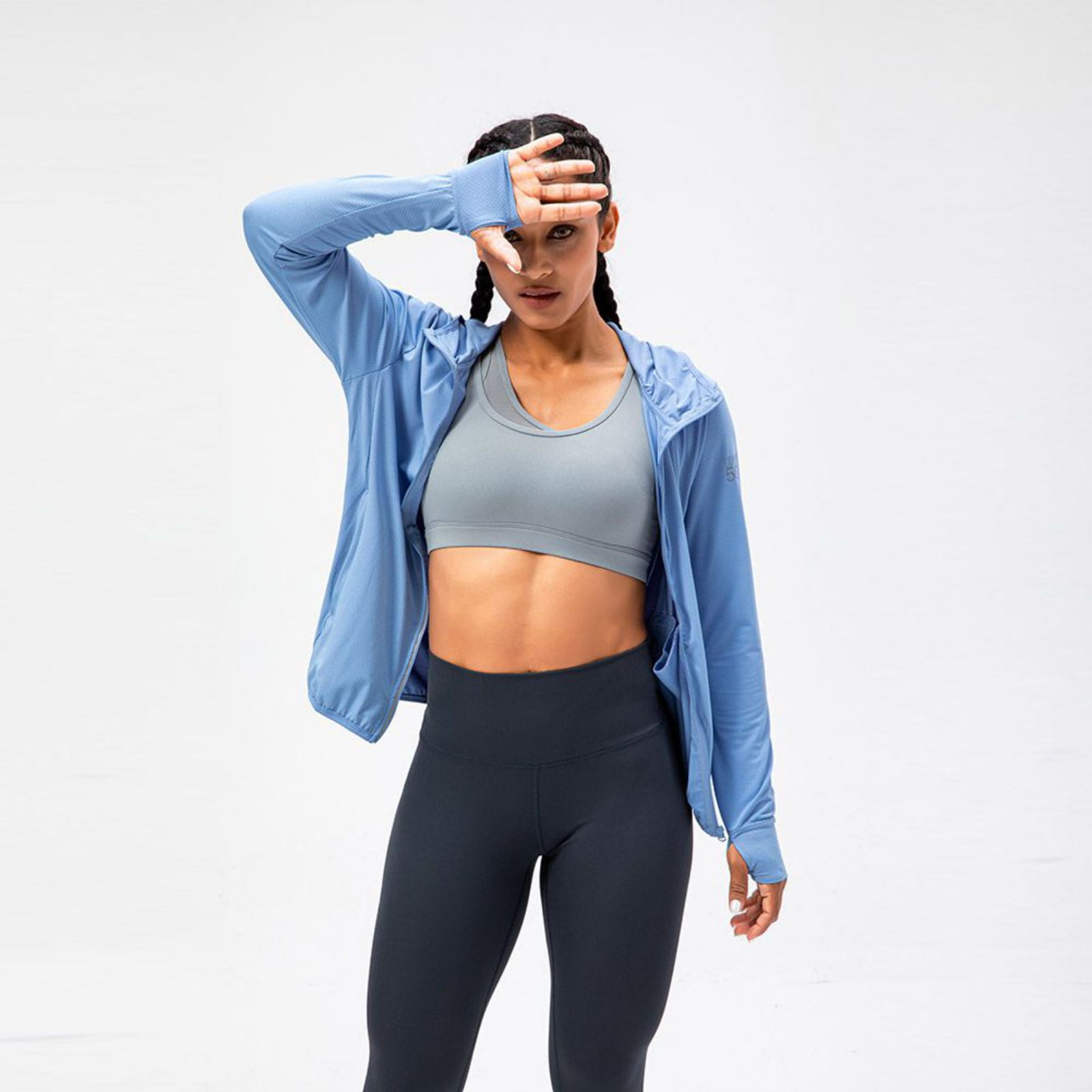 Women's UPF 50+ UV Sun Protection Clothing Zip Up Hoodie , Long Sleeve Sun Shirt Fishing Hiking ...