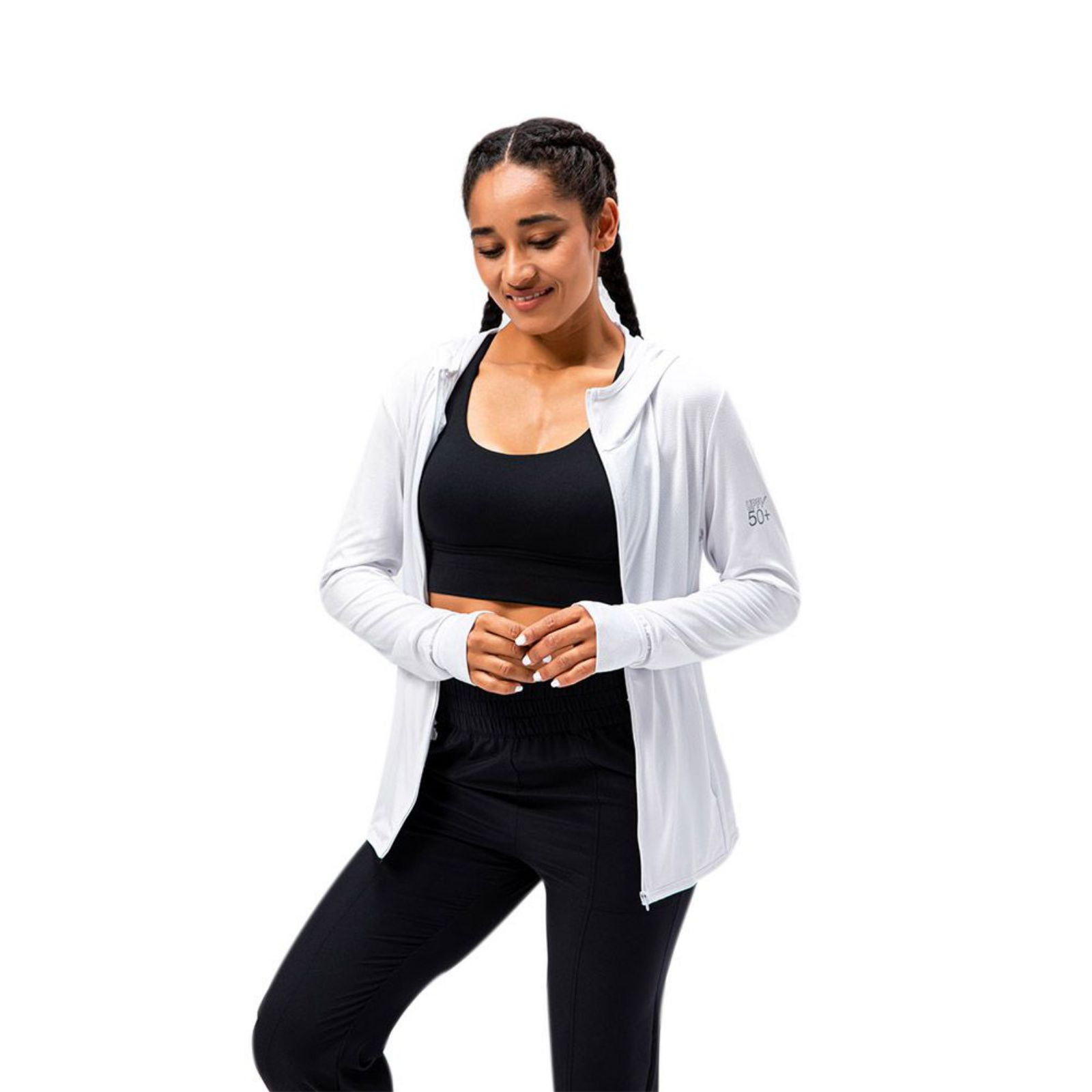 Women's UPF 50+ UV Sun Protection Clothing Zip Up Hoodie , Long Sleeve ...