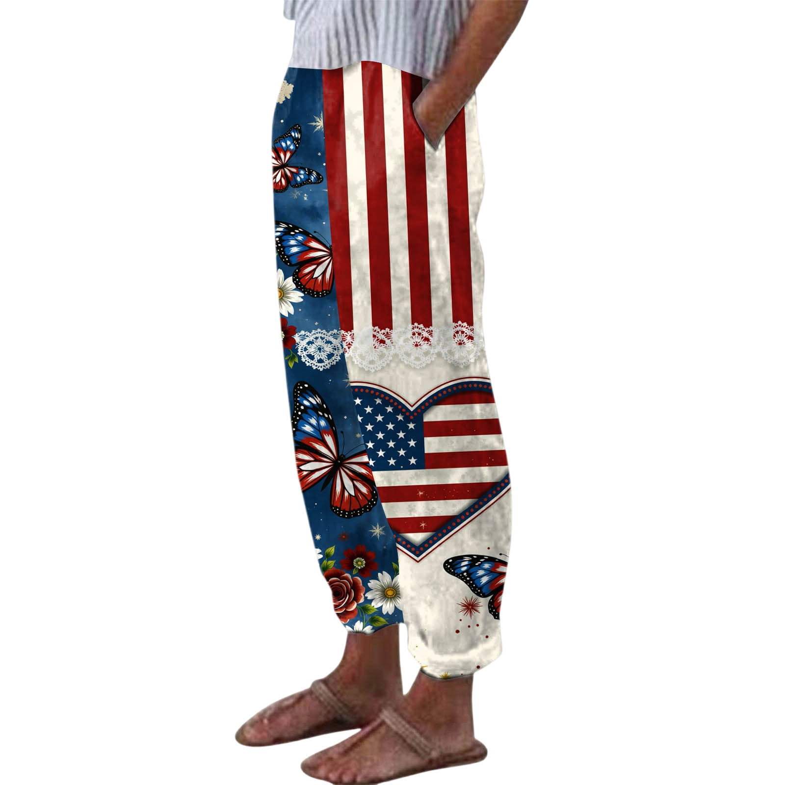 Women's USA 250th Anniversary Celebration Pants Independence Day Star ...