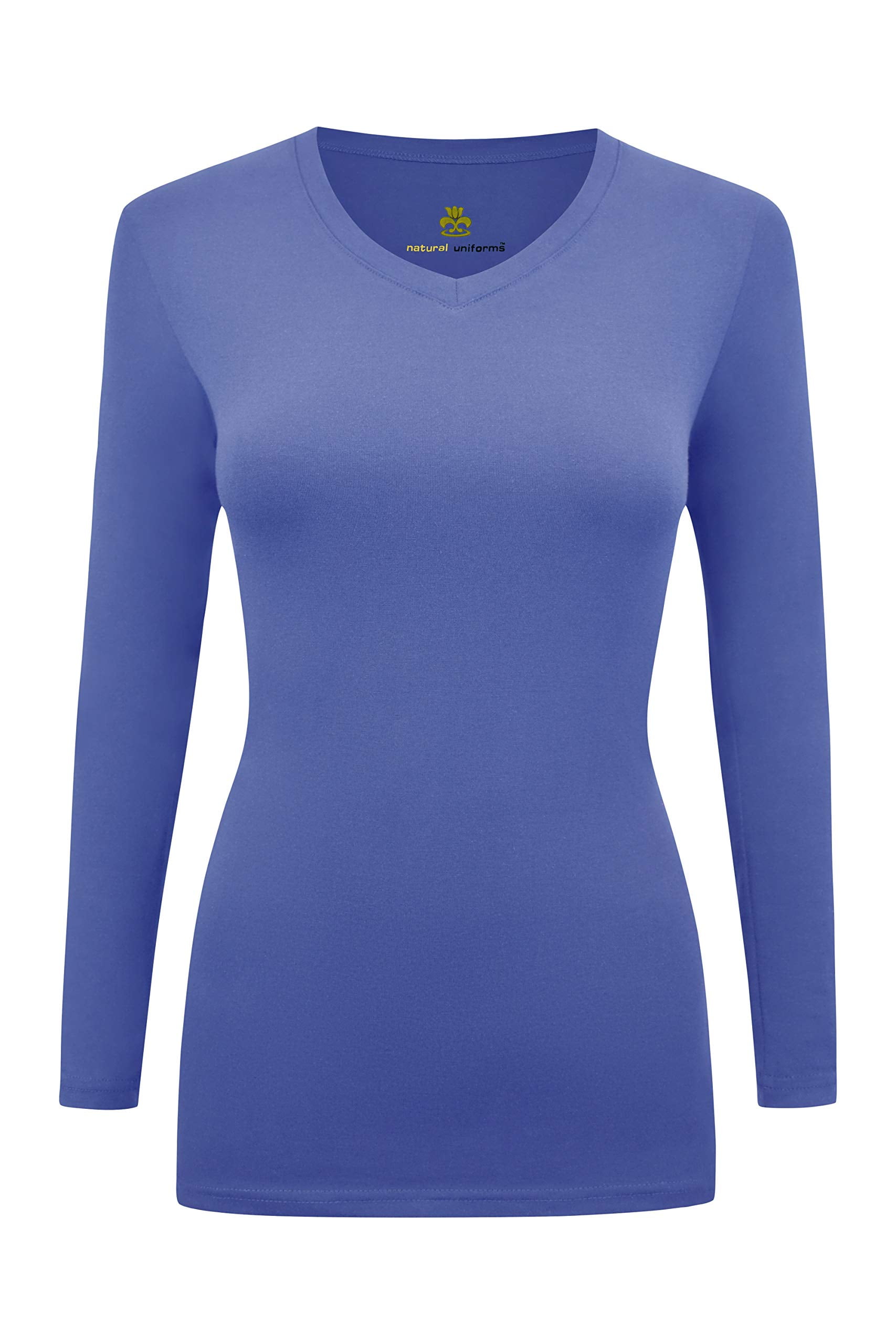 Women's Under Scrubs Long Sleeve T-Shirt Comfort V-Neck Medical ...