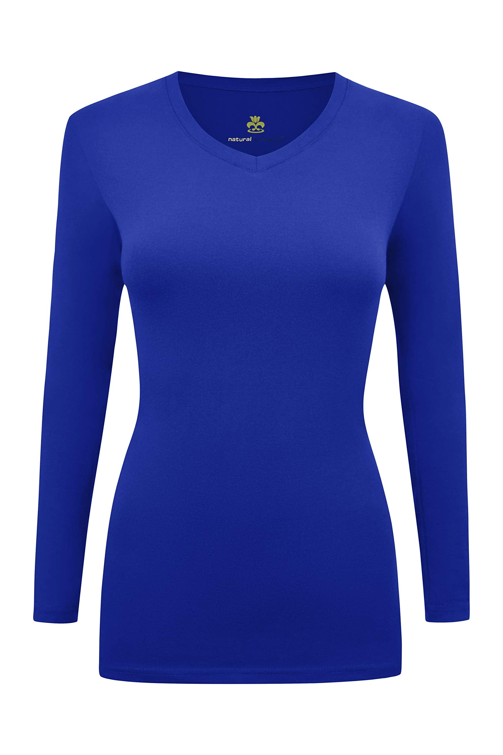 Women's Under Scrubs Long Sleeve T-Shirt Comfort V-Neck Medical ...