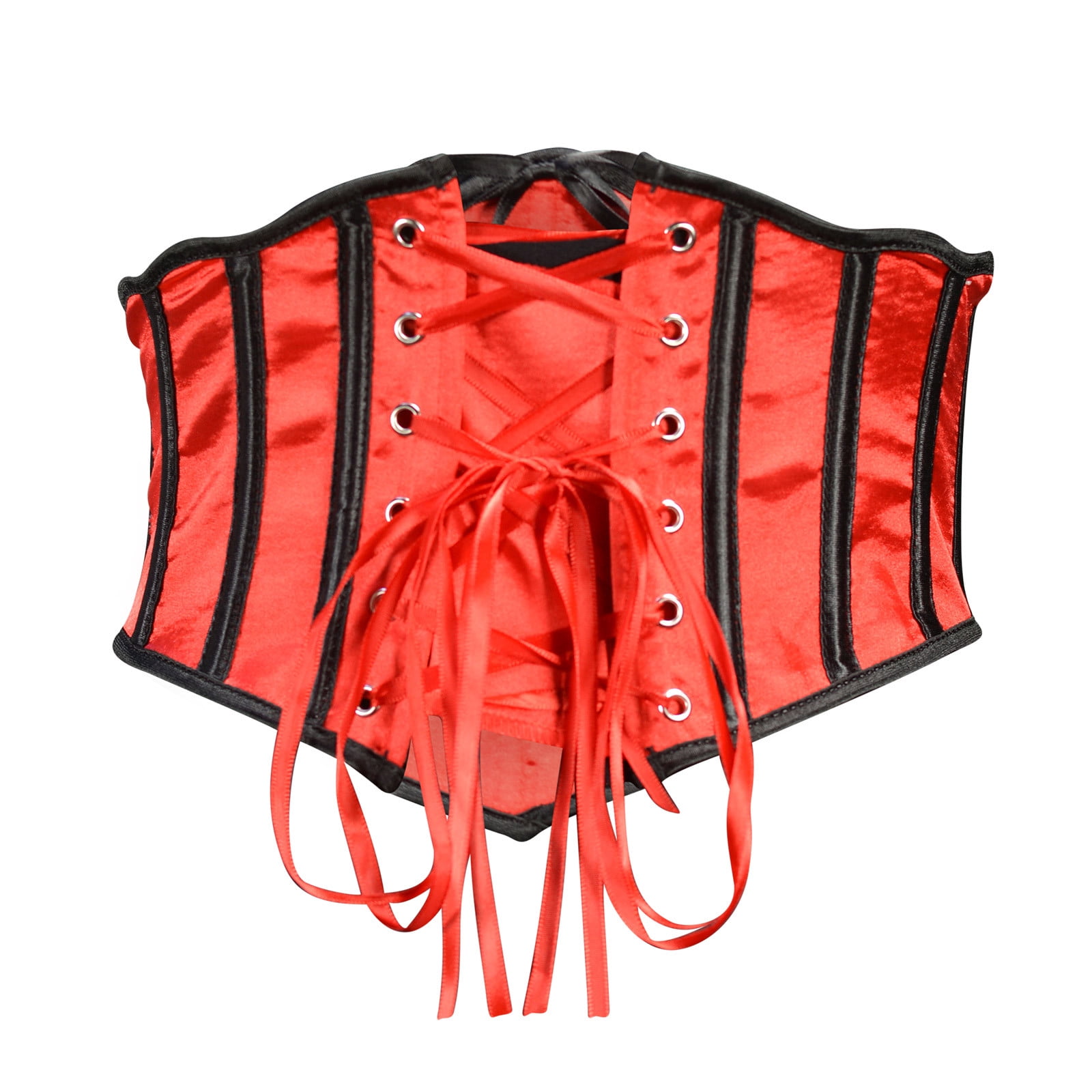 Women's Underbust Satin Waist Cincher Corset Shaper Bustier Top ...