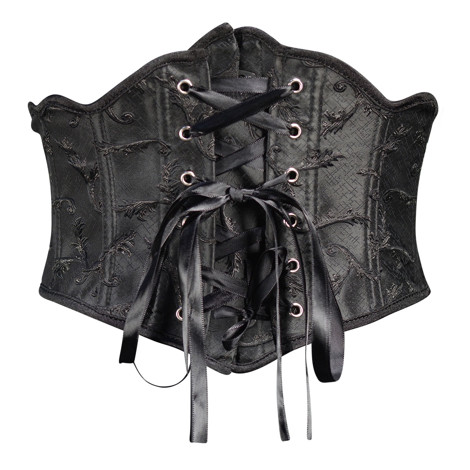 Women's Underbust Satin Waist Cincher Corset Shaper Bustier Top ...