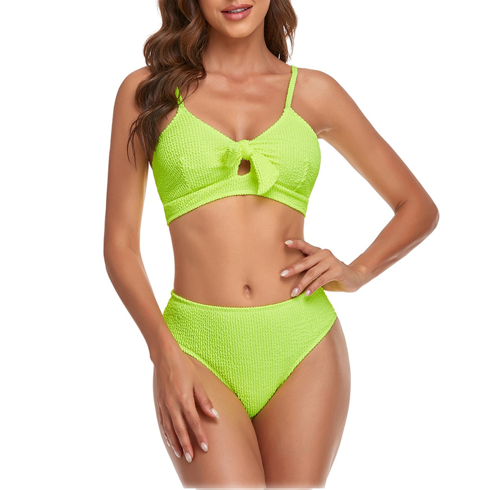 Womens Underwire Bikini Floral High Cut Bikini Set V Wired Two Piece