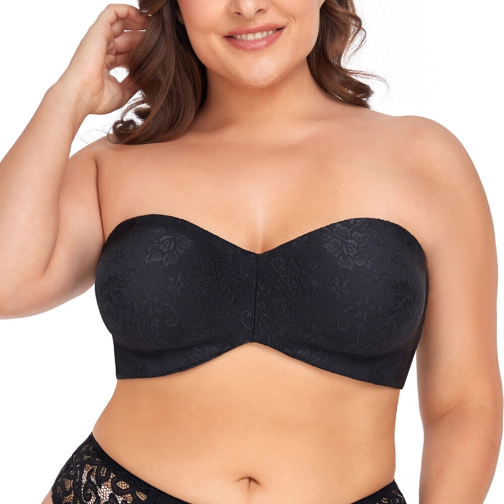 Women's Underwire Contour Multiway Strapless Bra Plus Size Push Up Bralette 38G - Walmart.com