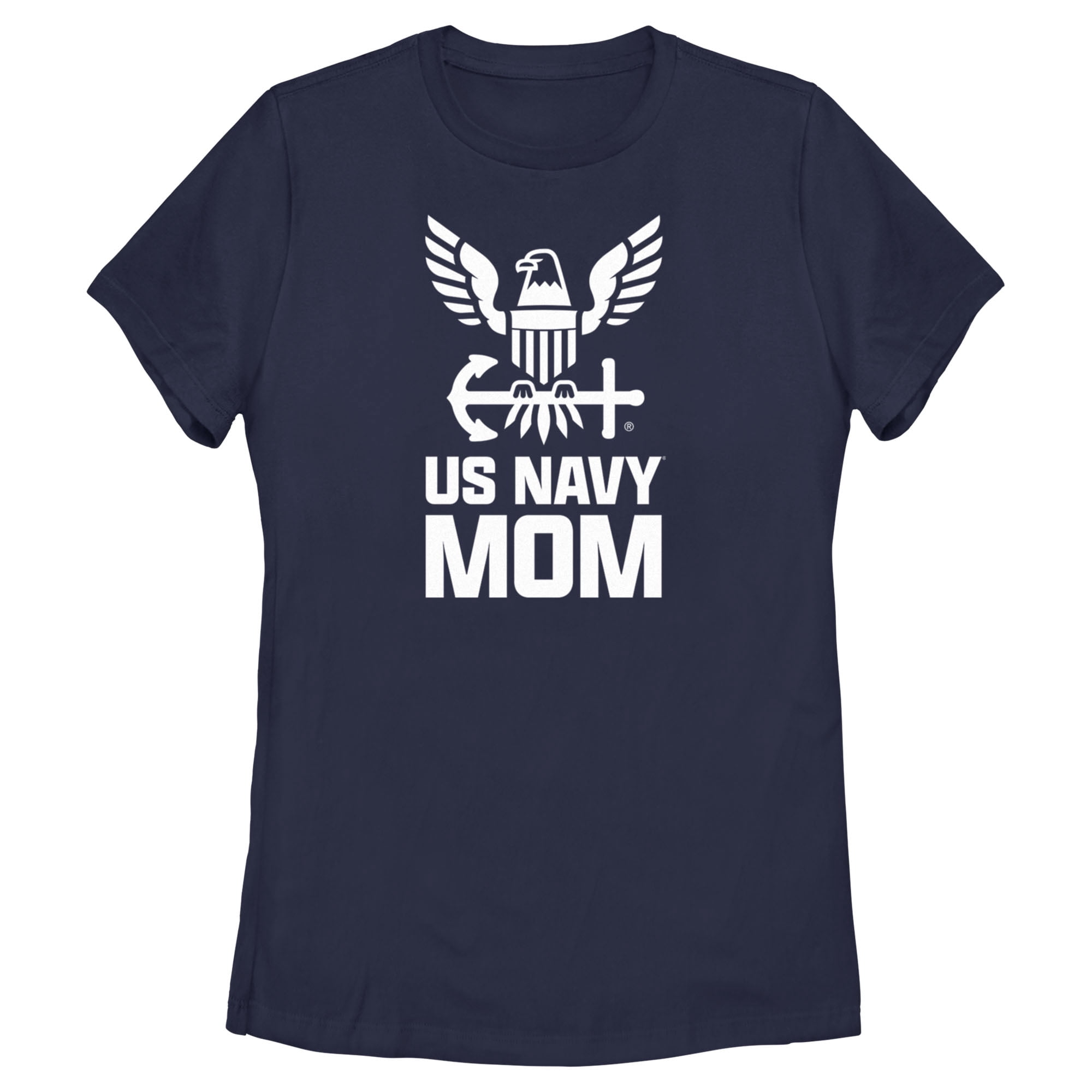 Women's United States Navy Official Eagle Logo Mom Graphic Tee Navy ...