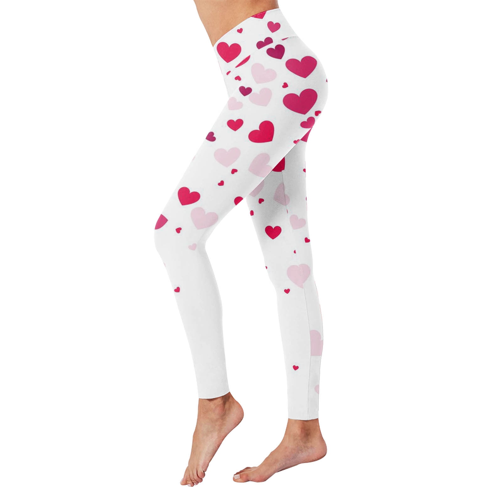 Women's Valentine's Day Tights High Waist Compression Polyester Spandex ...