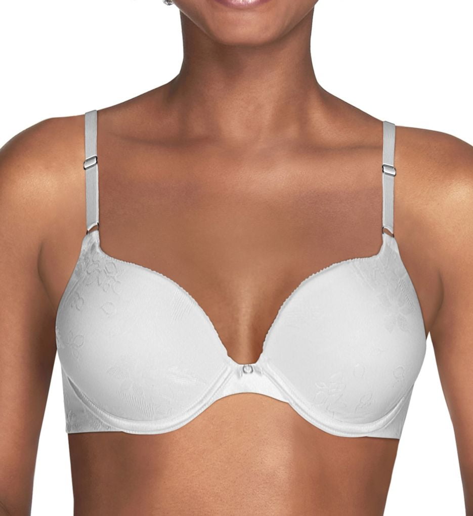 Women's Vanity Fair 2131101 Ego Boost Jacquard Push Up Bra (White 36A) - Walmart.com