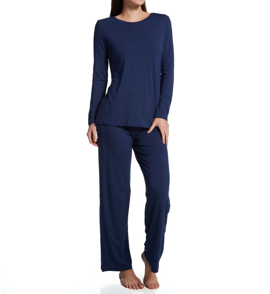 Women's Vanity Fair 90131 Beyond Comfort Long Sleeve PJ Set (Ghost Navy Heather XL) - Walmart.com