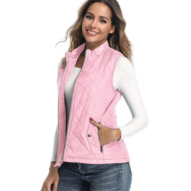 Art3d Women's Lightweight Quilted Zip-Up Vest, Padded and Packable for ...