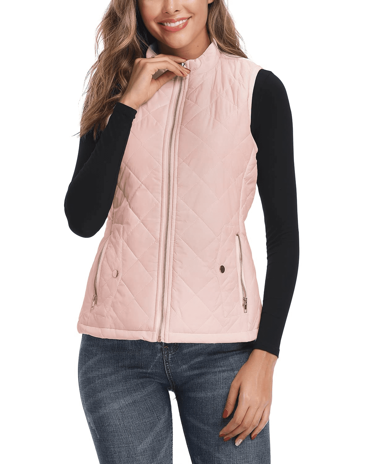 Art3d Women's Lightweight Quilted Zip-Up Vest, Padded and Packable for ...