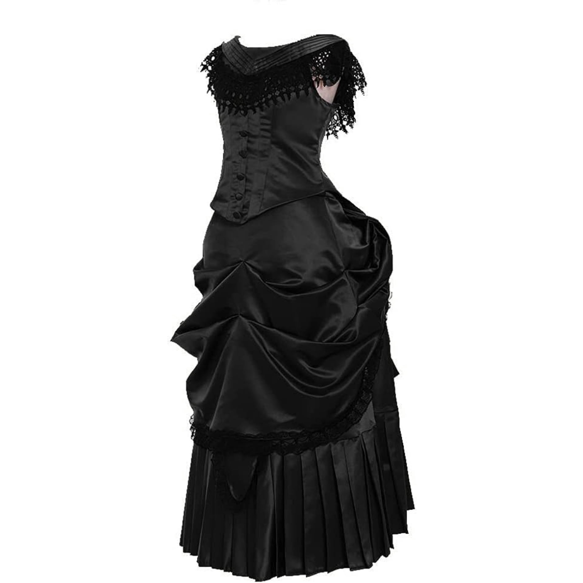 Women's Victorian Lady Costume Vintage Victorian Edwardian Bustle Dress ...