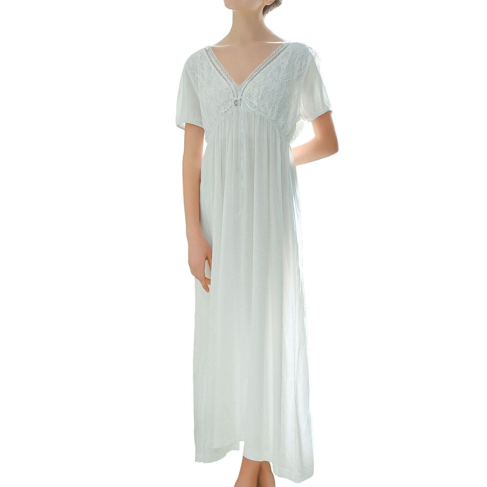 Women's Victorian Nightgown Princess Old Fashioned Long Sleepwear ...