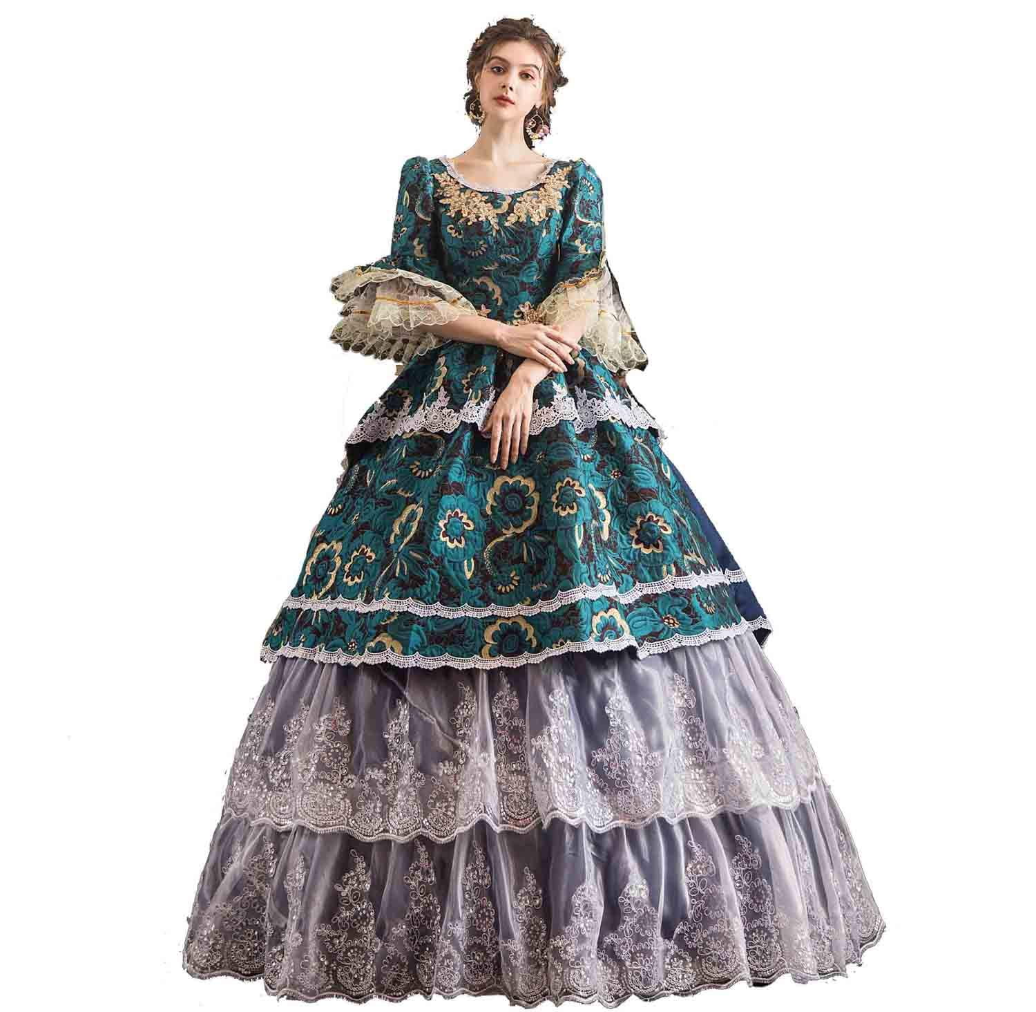 Women's Victorian Rococo Dress Inspiration Maiden Costume-M - Walmart.com