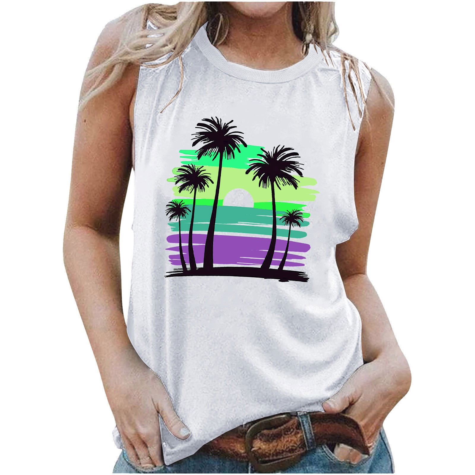 Women's Vintage Elegant Going out Blouse Fashion Retro Sunset Graphic ...
