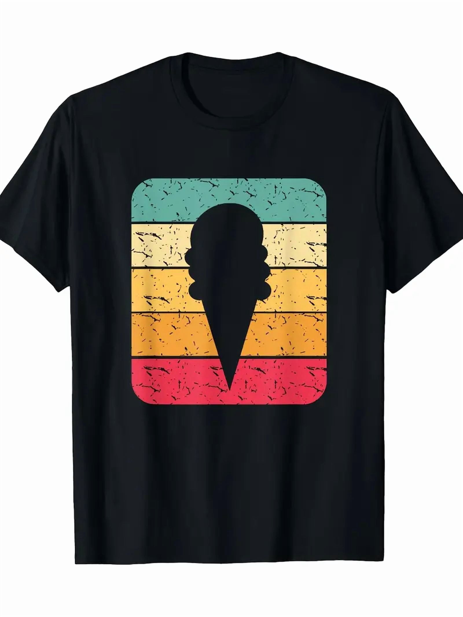 Women's Vintage Ice Cream Cone Graphic Tee - Heavyweight 220gsm ...