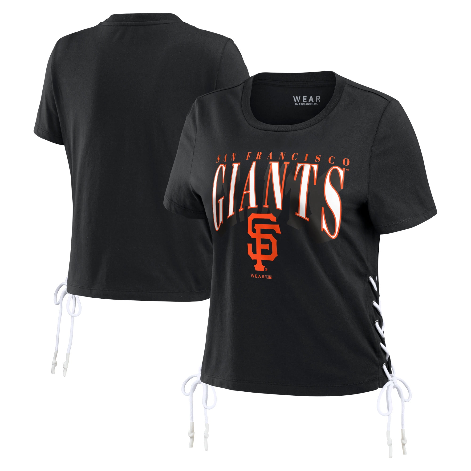 Women's WEAR by Erin Andrews Black San Francisco Giants Side Lace-Up ...