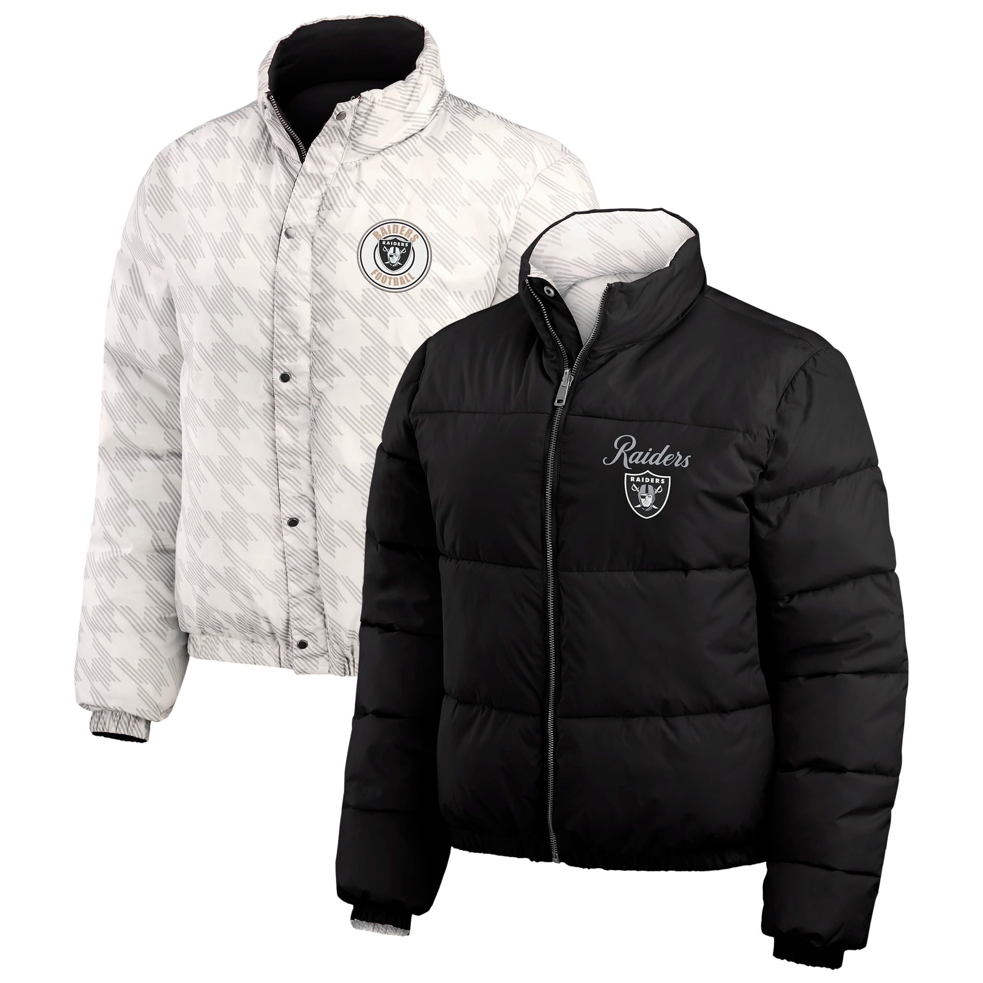 Women's WEAR by Erin Andrews Black/White Las Vegas Raiders Reversible ...