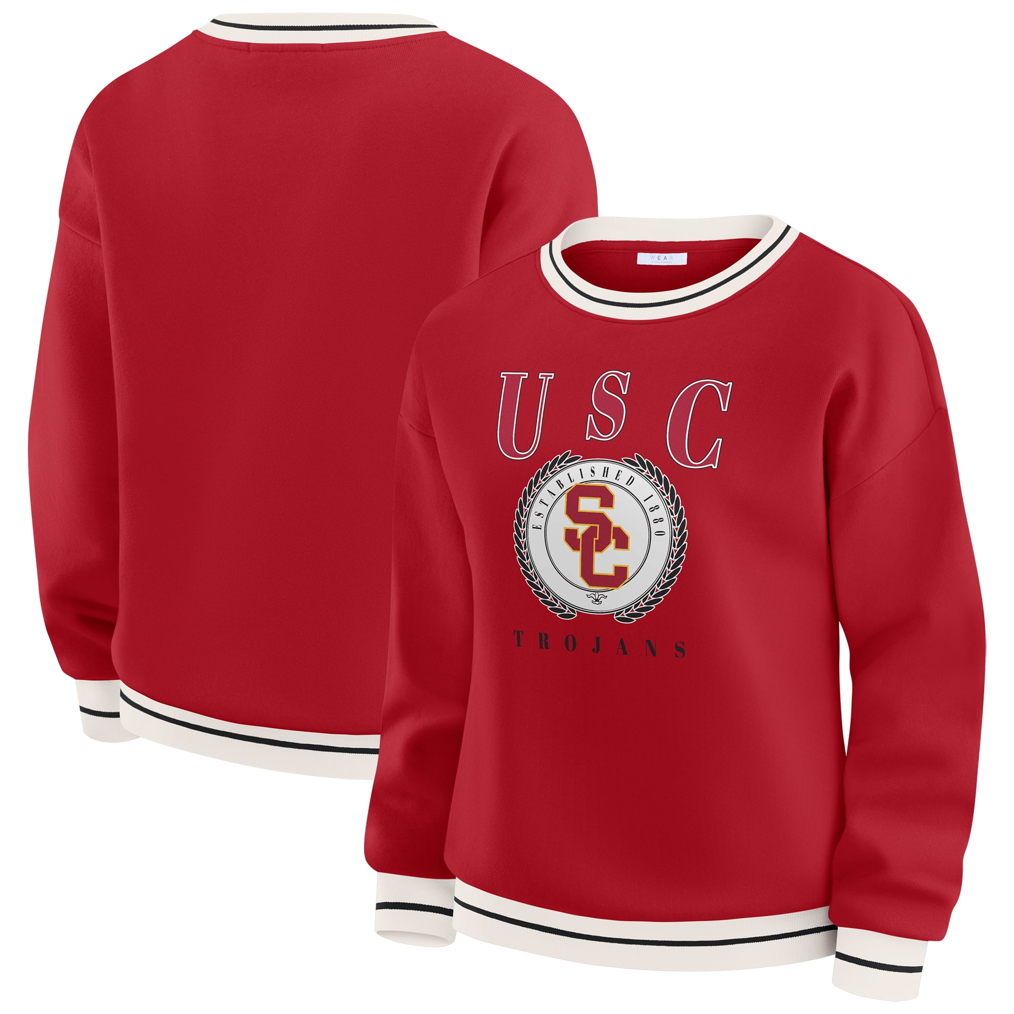 Women's WEAR by Erin Andrews Cardinal USC Trojans Seal Sweatshirt ...