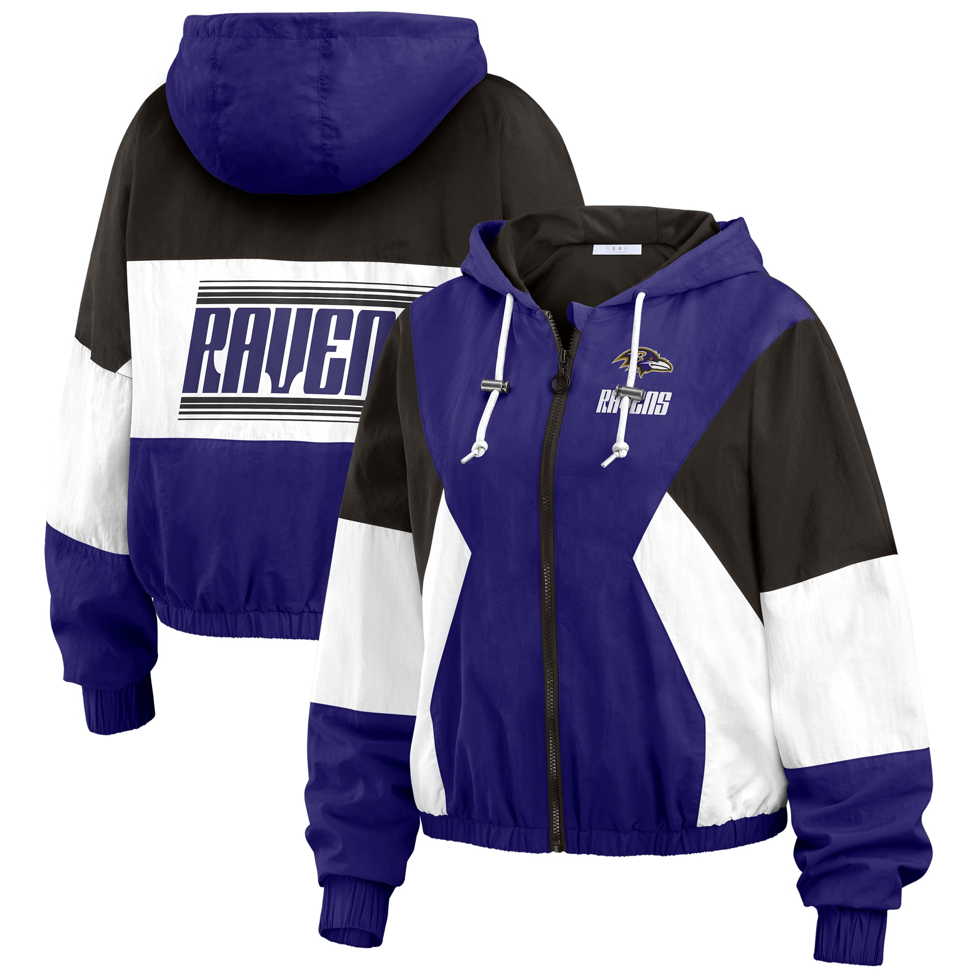Women's WEAR by Erin Andrews Purple Baltimore Ravens Color Block Full ...