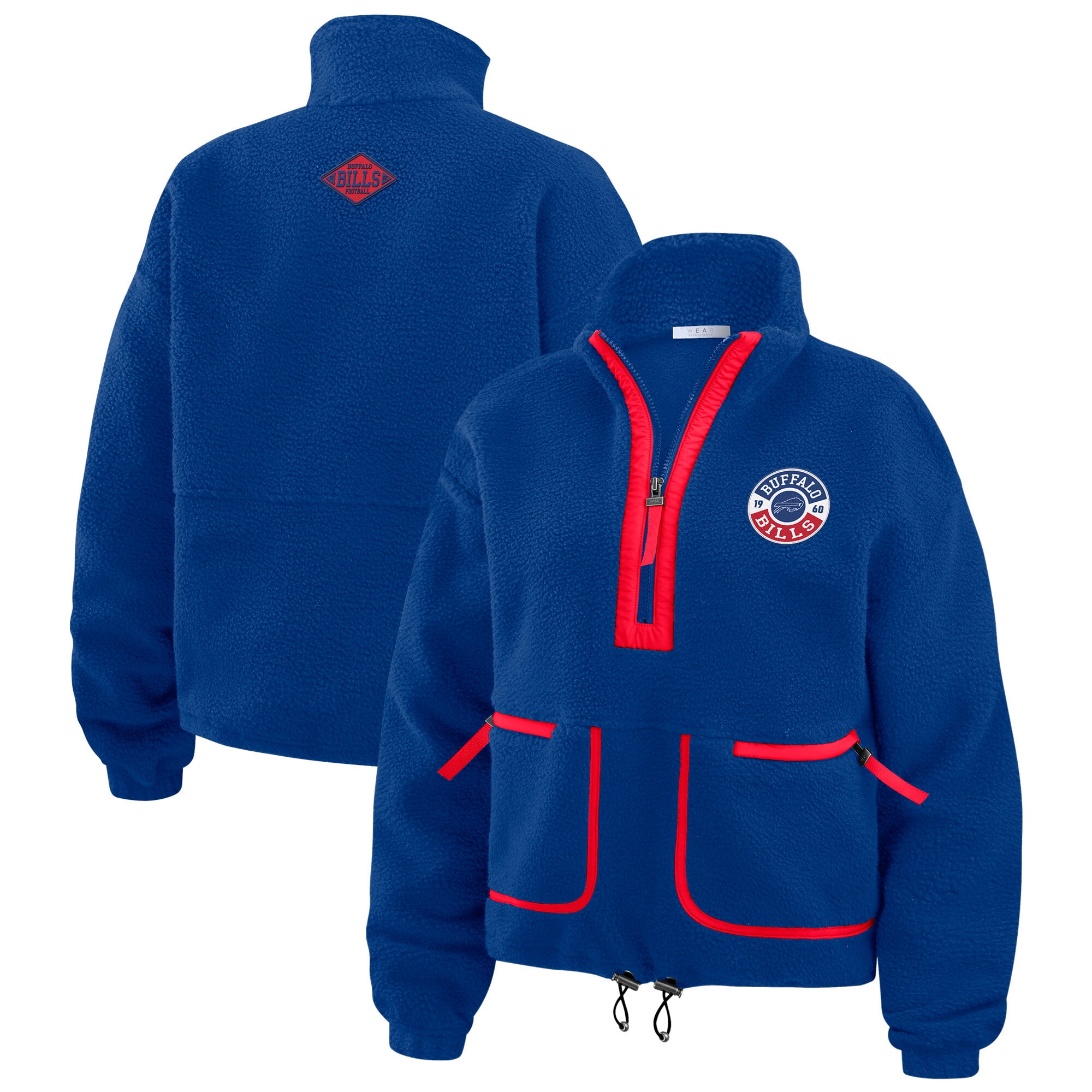 Women's WEAR by Erin Andrews Royal Buffalo Bills Polar Fleece Half-Zip ...