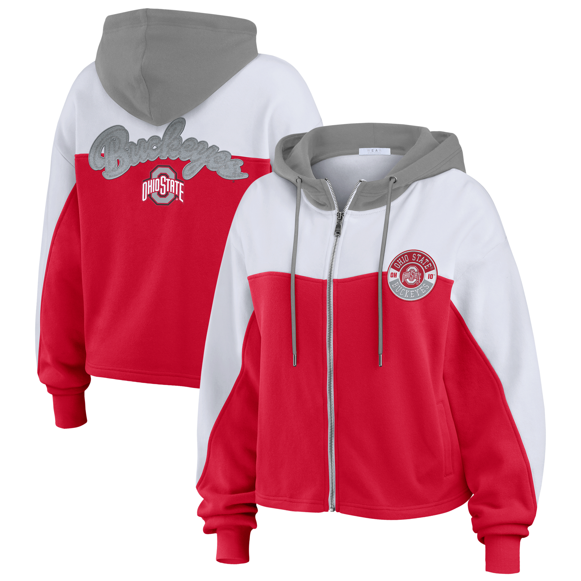 Women's WEAR by Erin Andrews Scarlet Ohio State Buckeyes Color-Block ...