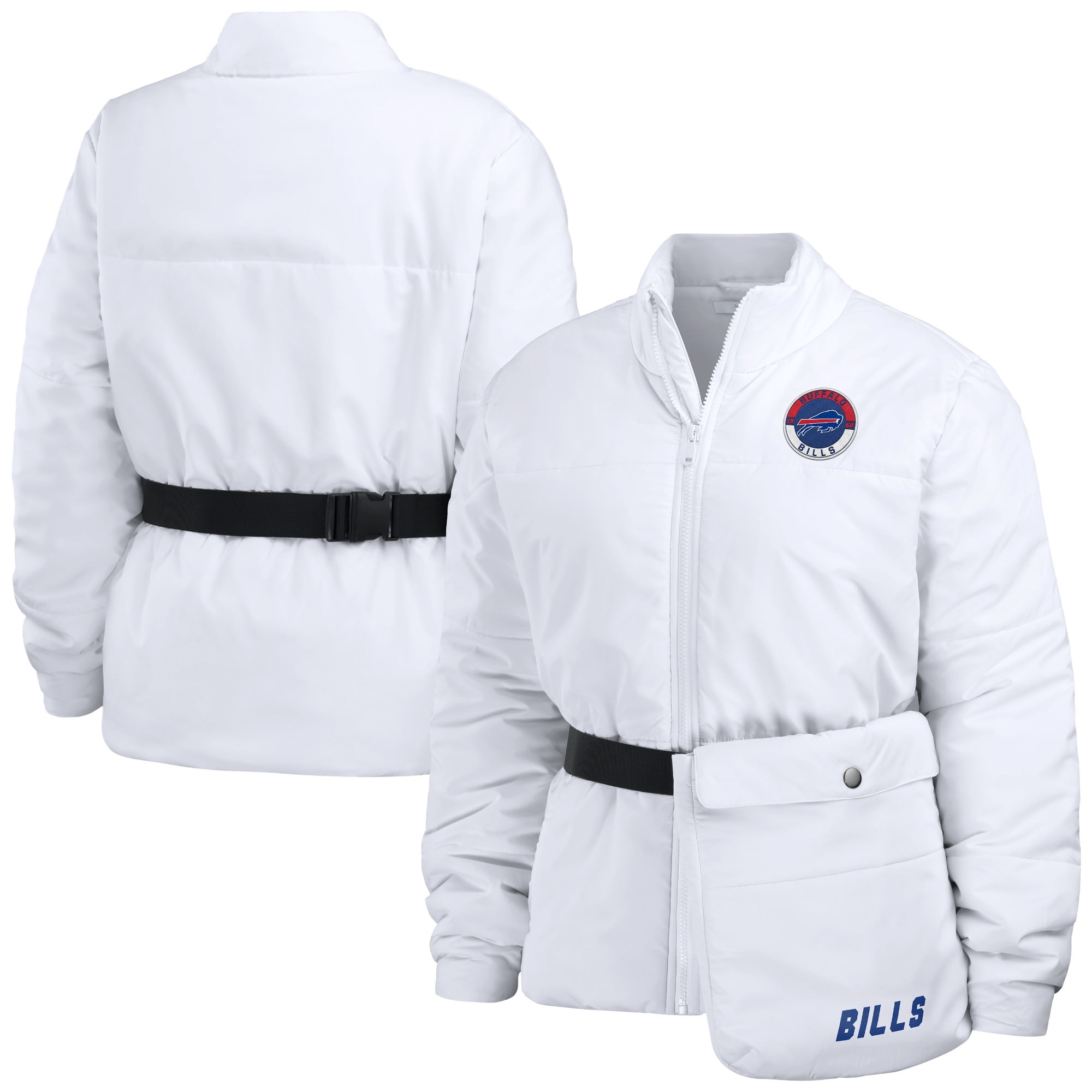 Women's WEAR by Erin Andrews White Buffalo Bills Packaway Full-Zip ...