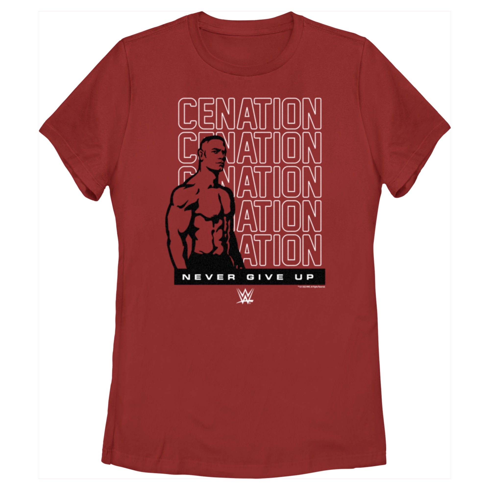 Women's WWE John Cena Cenation Graphic Tee Red Small - Walmart.com
