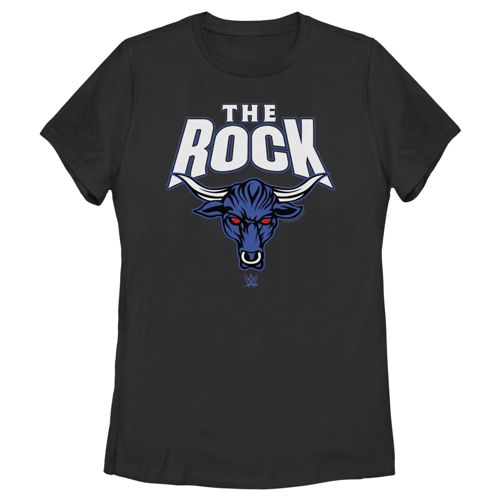 Women's WWE The Rock Bull Logo Graphic Tee Black Large - Walmart.com