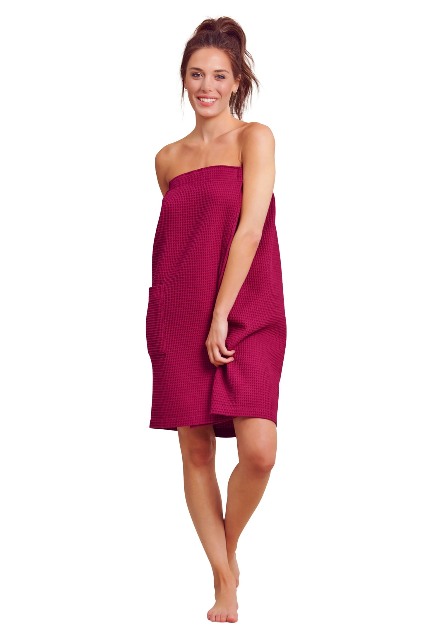 Women's Waffle Spa/Bath Wrap - Soft, Light, and Comfortable with ...