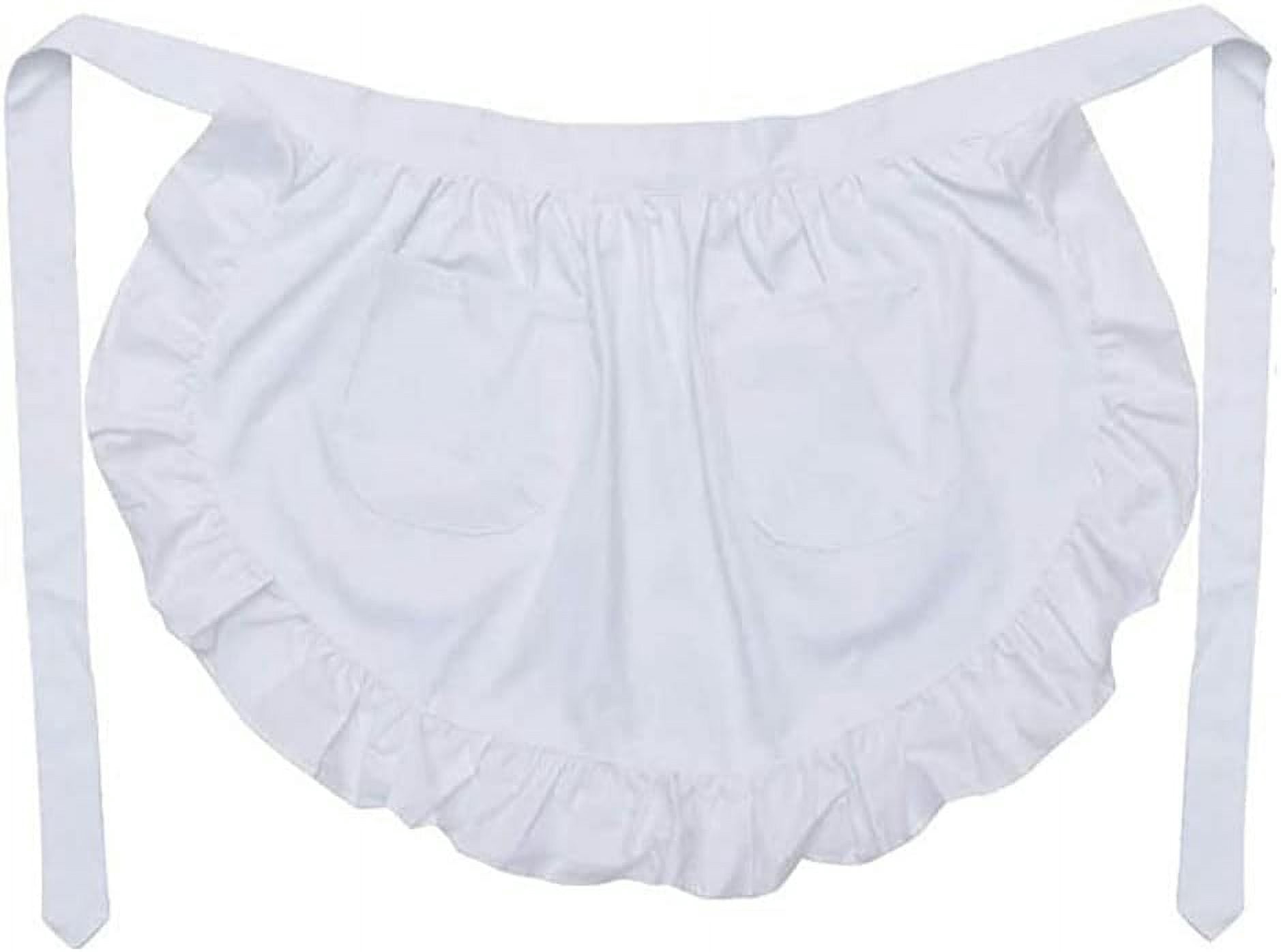 Women's Waist Apron with Two Pockets Half Apron Waitress Servant ...