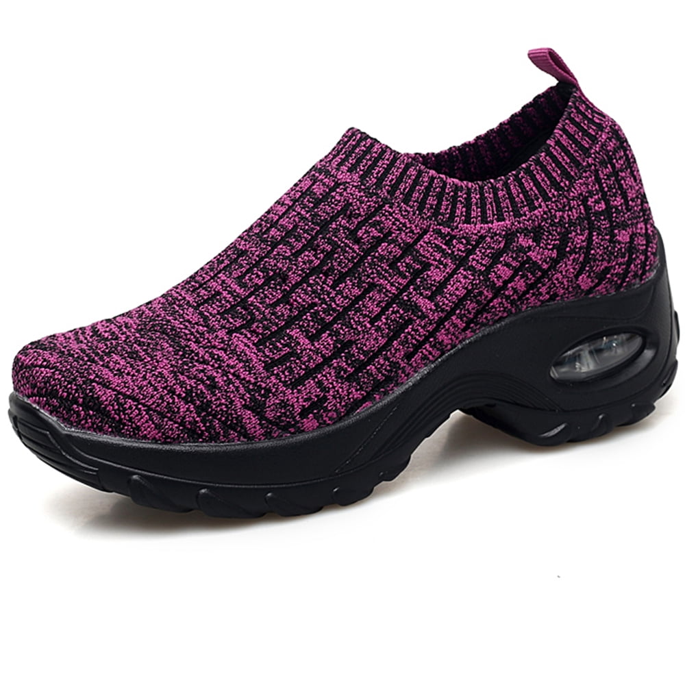 Women's Walking Shoes Slip on Sock Sneakers Lady Girls Nurse Mesh Air ...