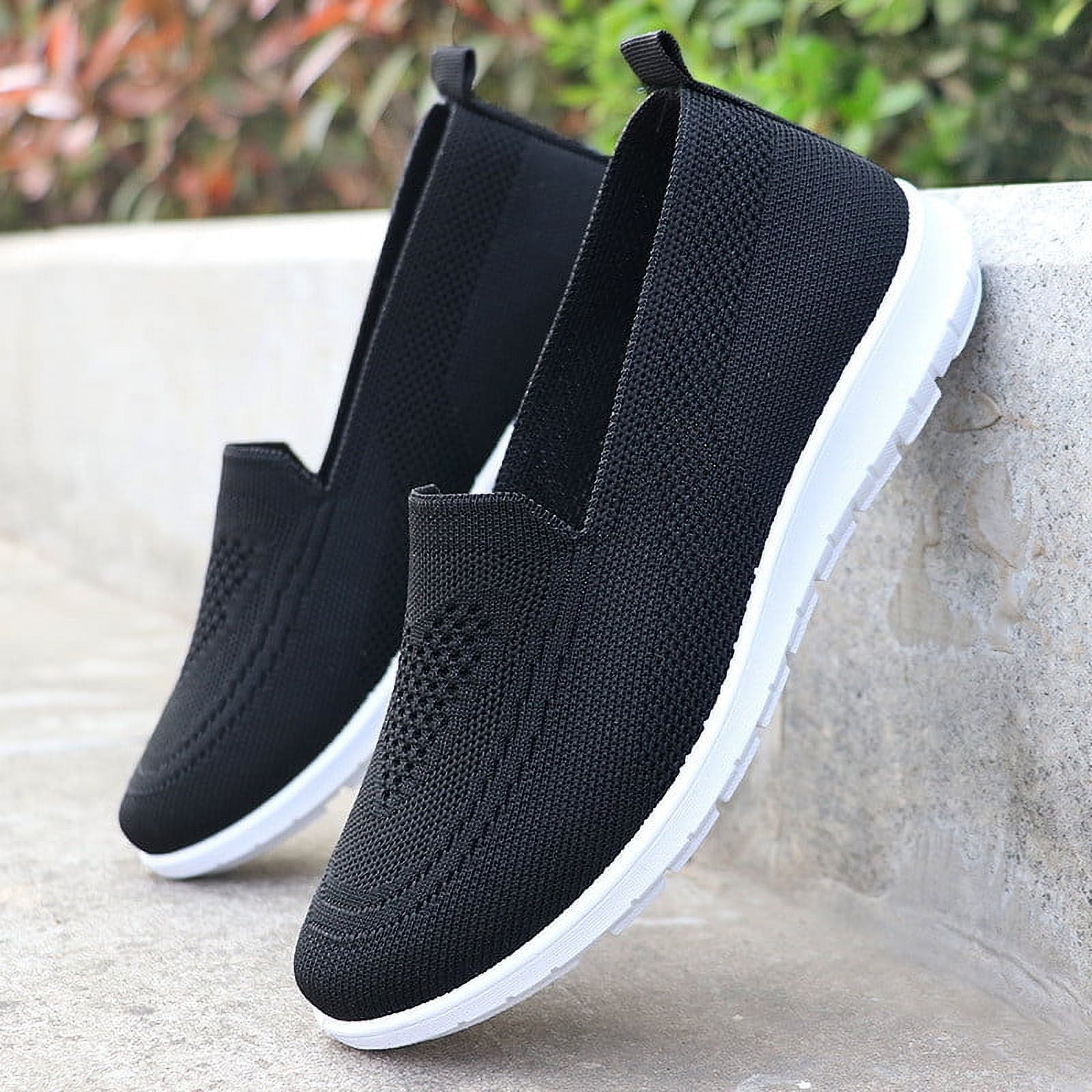 Women's Walking Shoes Wove Breathable Soft Orthopedic Comfortable Slip ...