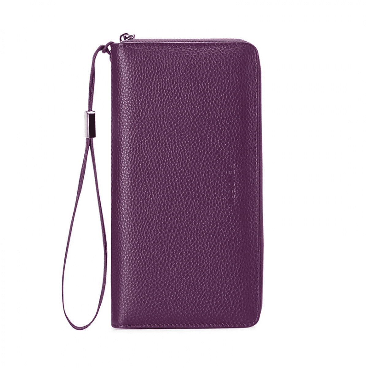 Women's Wallet RFID Blocking Leather Zip Wallet Clutch Wrist Strap ...