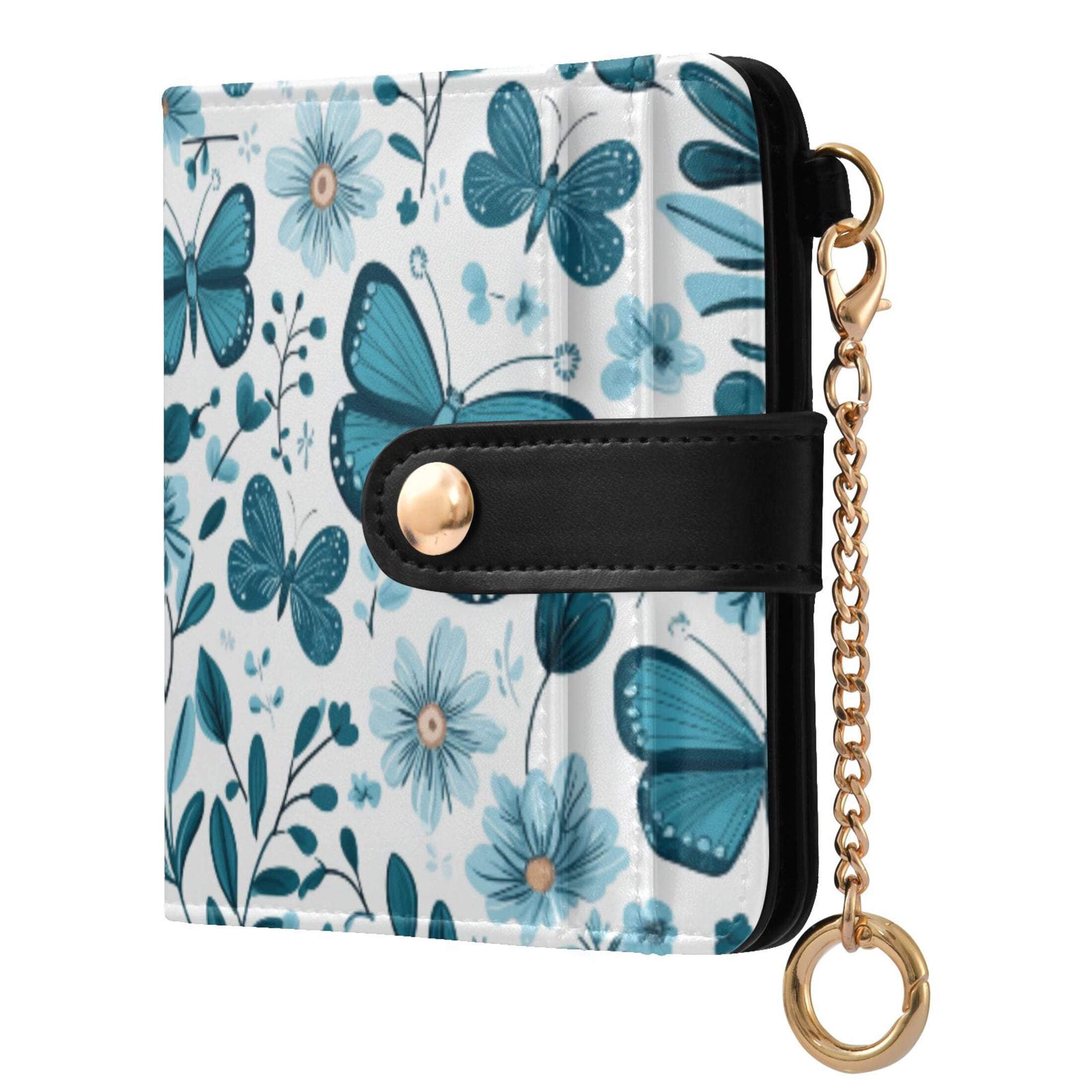 Women’s Wallet RFID Blocking PU Leather Magnetic Snap Zipper Coin ...