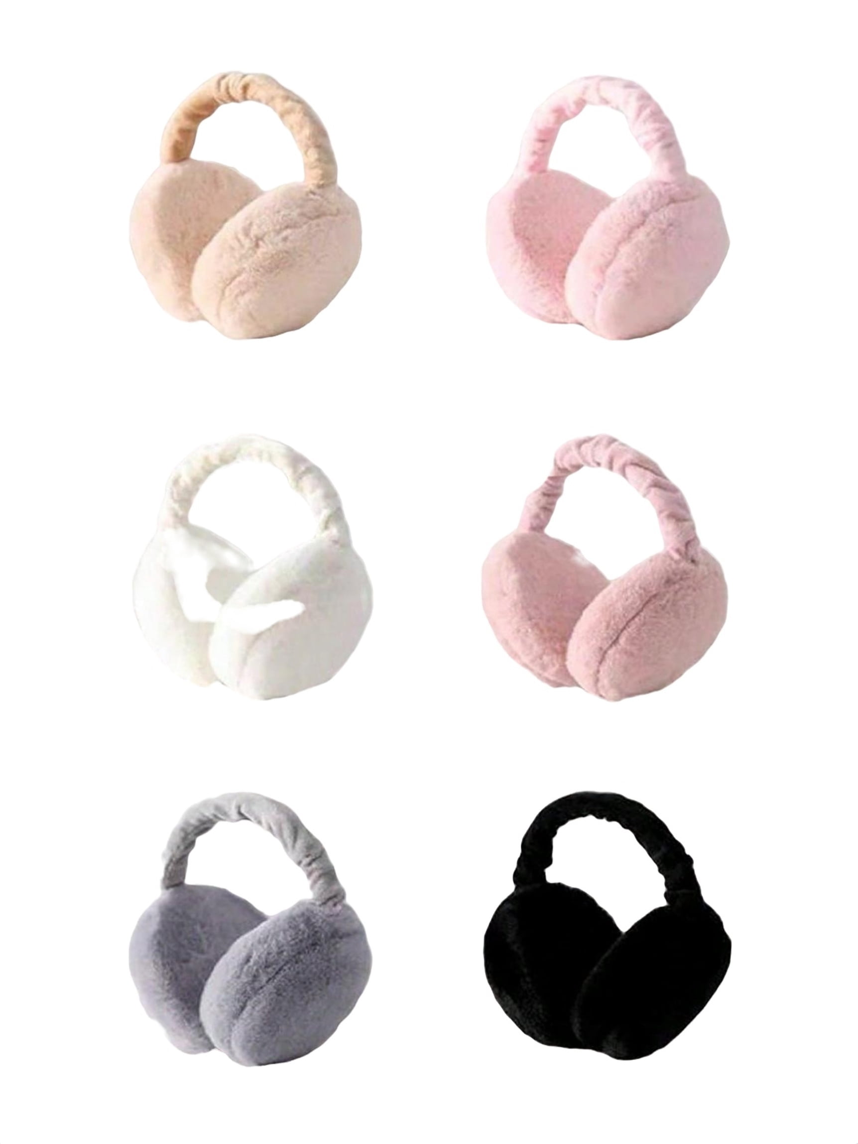 Women's Warm & Cold Weather Thermal Plush Folding Earmuffs - Cute ...